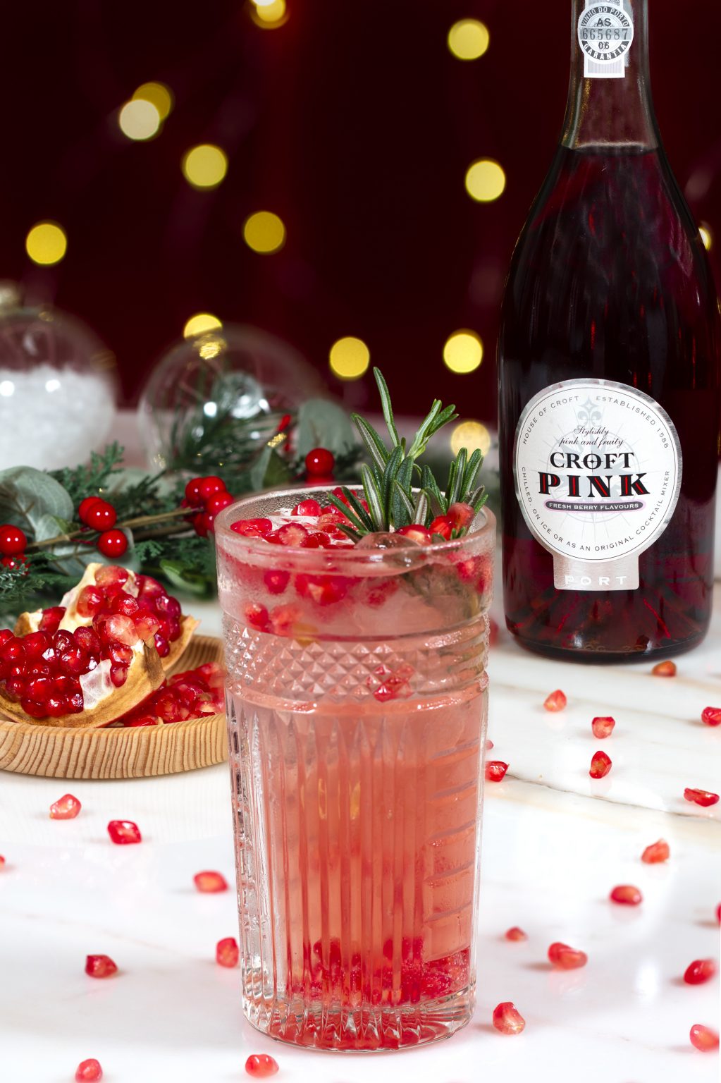 Pink Tonic - Cocktail com Vinho do Porto - Croft Port